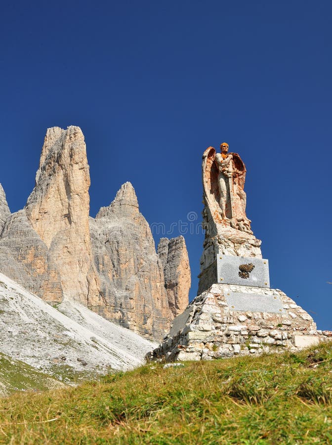War Memorial Monument a Montello, Italy Stock Photo - Image of security ...
