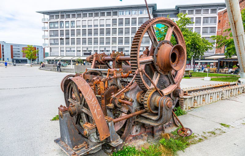 Memorial of Old Industrial Machine during Daytime Stock Photo - Image ...