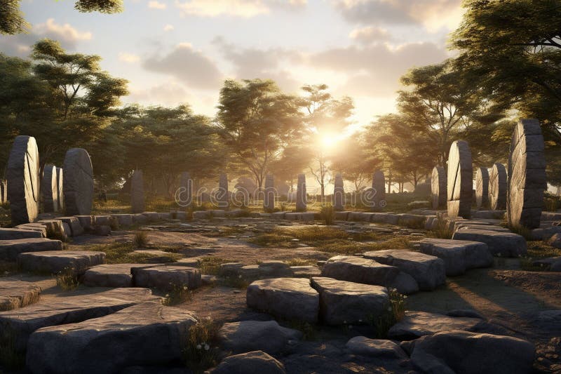 Memorial Park with Stone Cairns a Memorial Park Stock Photo - Image of ...