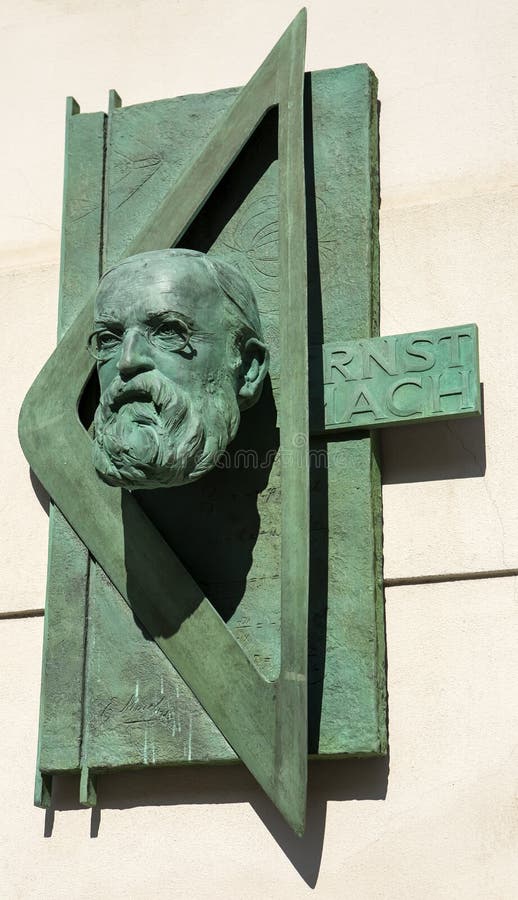 Memorial Plaque Commemorating Big Physicist Ernst Mach in Prague ...