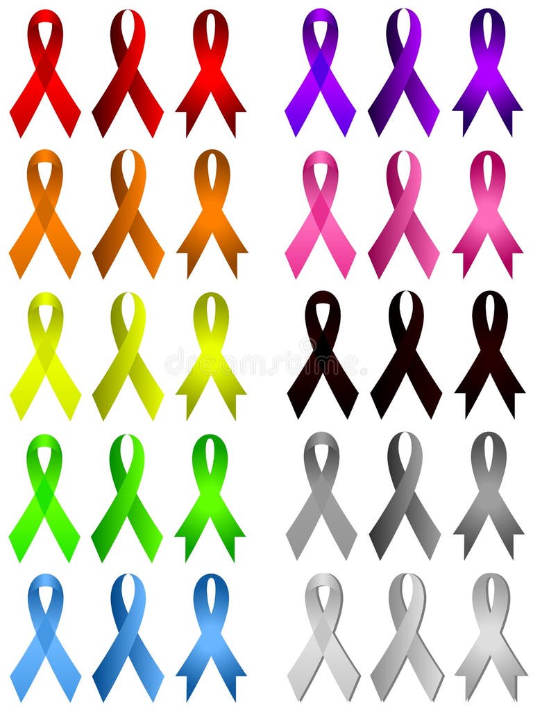 Rainbow Cancer Ribbon Stock Illustrations – 140 Rainbow Cancer Ribbon ...