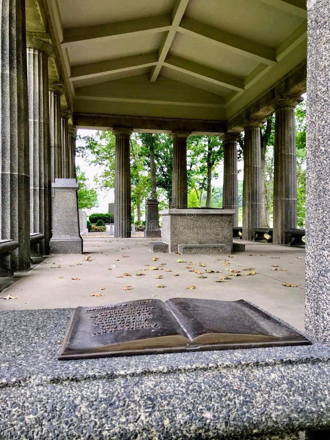 A Memorial Structure in a Graveyard Made of Marble Stock Image - Image ...