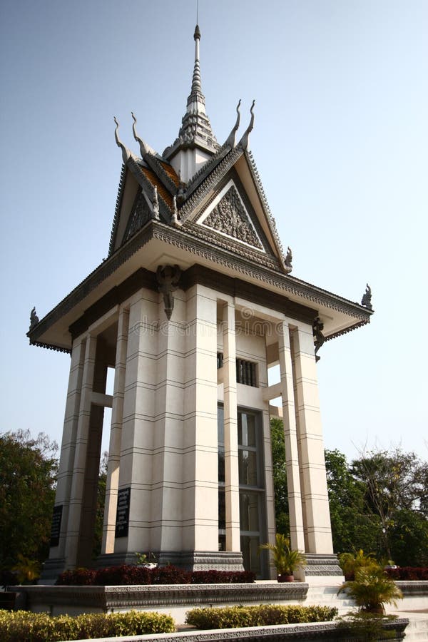 The Memorial Stupa Of The Choeung Ek Killing Fields, Cambodia Stock ...