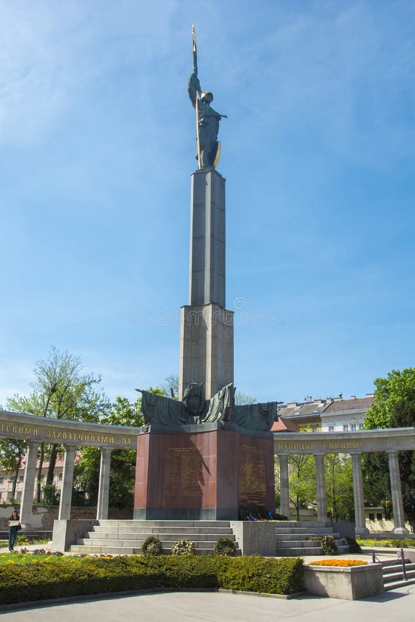 Memorial To Soviet Soldiers in Vienna, Austria Stock Image - Image of ...