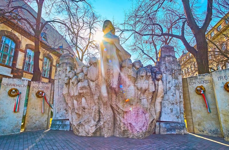 Memorial To the 1956 Uprising at BME University in the Sunlight, on ...