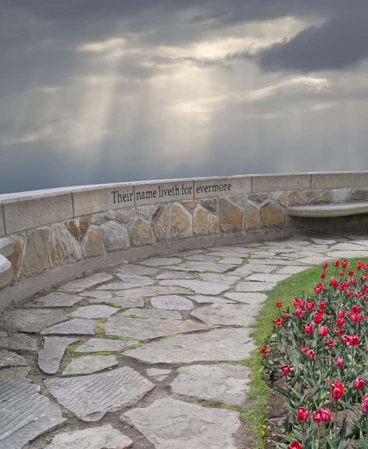 Memorial Wall on Path To Remember those Lost Stock Image - Image of ...