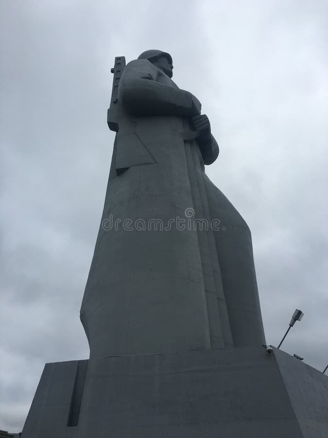 Memorial stock image. Image of murmansk, statue, soldier - 90252201