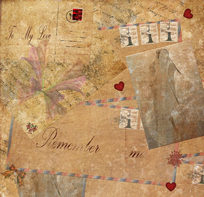 Memories stock illustration. Illustration of stamps, letters - 19078133