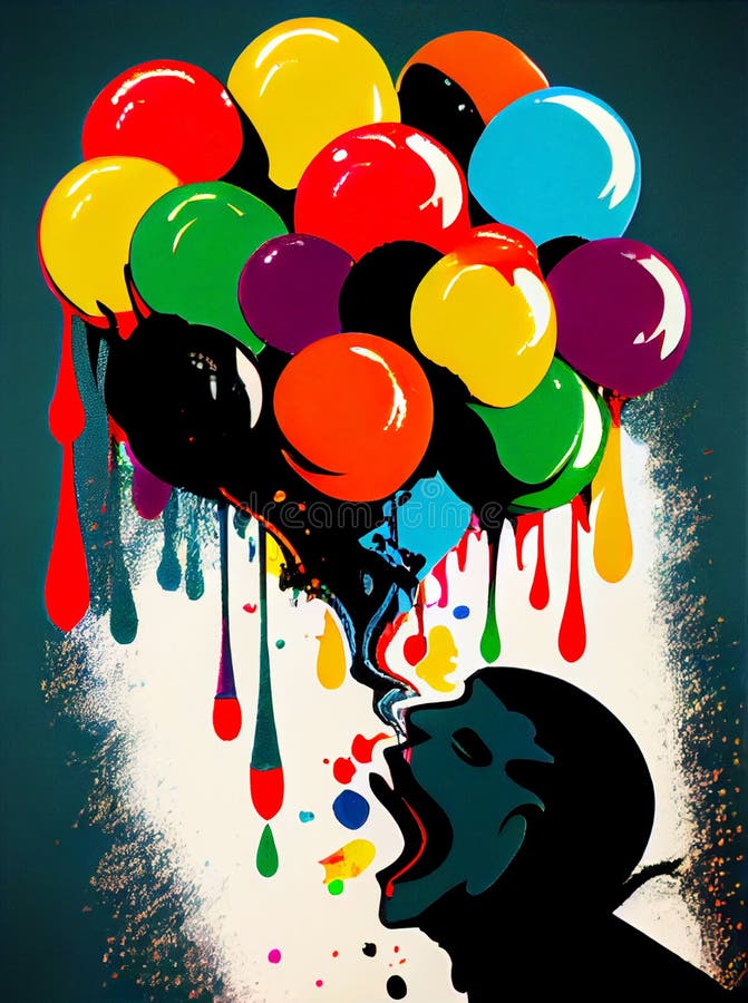 Memories Bright and Dark stock illustration. Illustration of bubbles ...