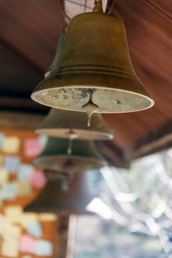 A Lot of Hanging Bells in a Church. Stock Image - Image of fish ...
