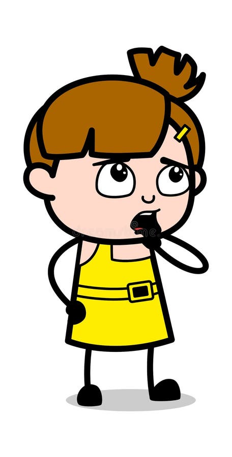 Memorize - Cute Girl Cartoon Character Vector Illustration Stock ...