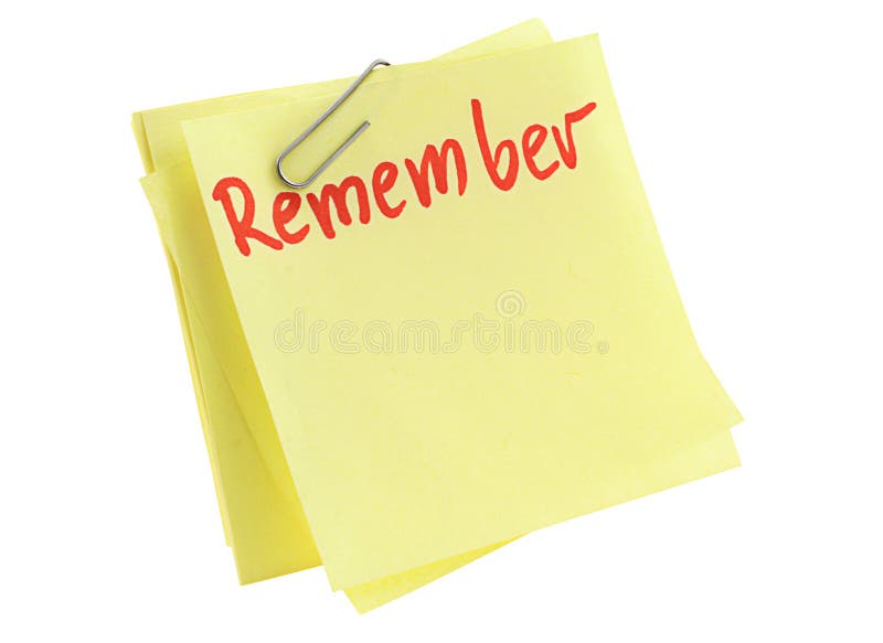 Remember Postit Note stock photo. Image of bulletin, boards - 11290