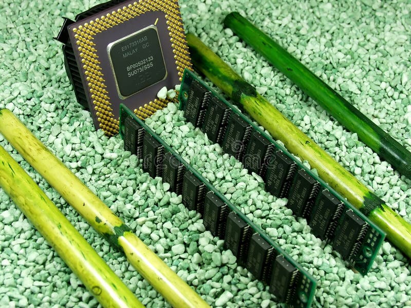 Memory. stock photo. Image of macro, pins, gigahertz, microprocessor ...