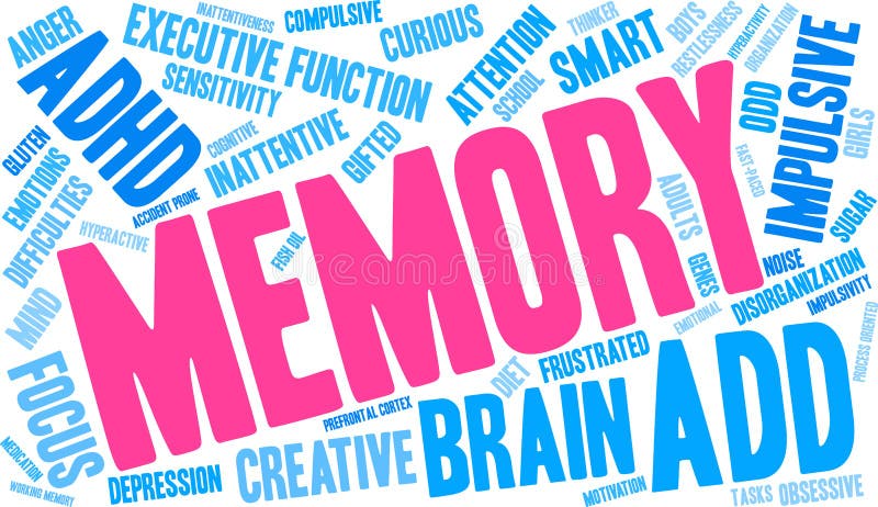 Memory Word Cloud stock illustration. Illustration of gluten - 103135633