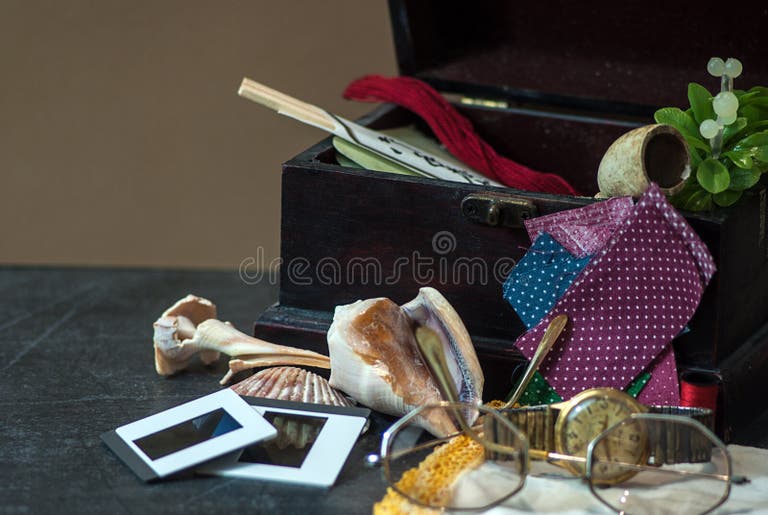 Memory Box Red Thread rear stock photo. Image of antique - 58989650