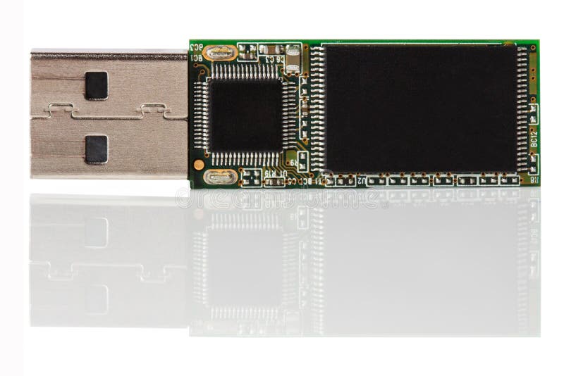 Memory Card Disassembled with Reflection Stock Photo - Image of close ...