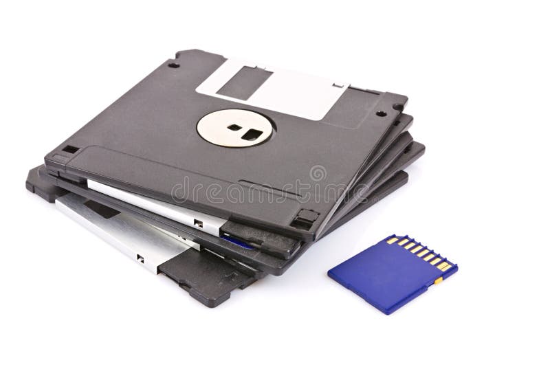 Memory card and diskette stock photo. Image of memory - 23956726