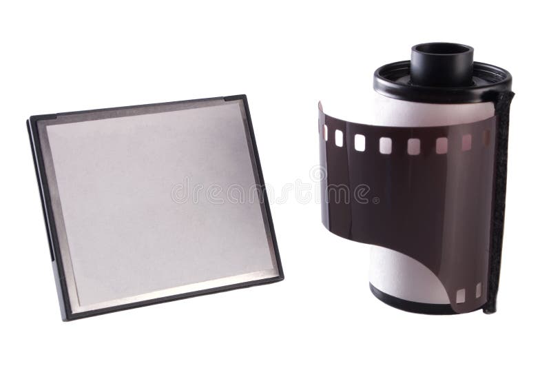 Memory card and film roll stock photo. Image of card - 39057270