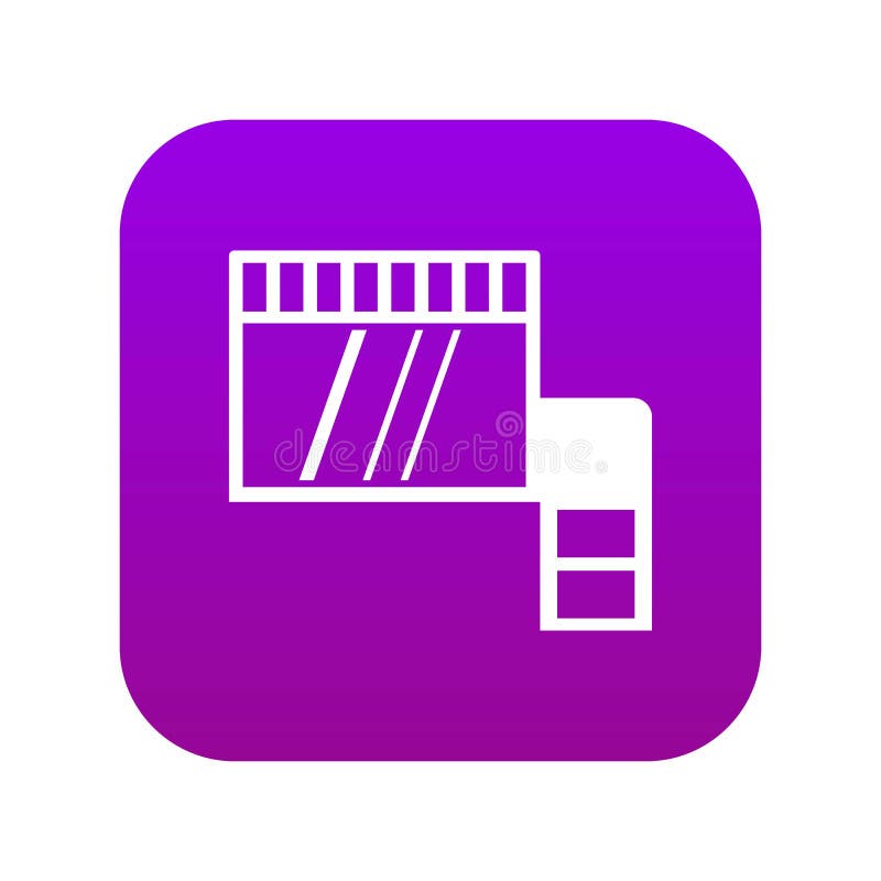 Memory Card Icon Digital Purple Stock Vector - Illustration of isolated ...