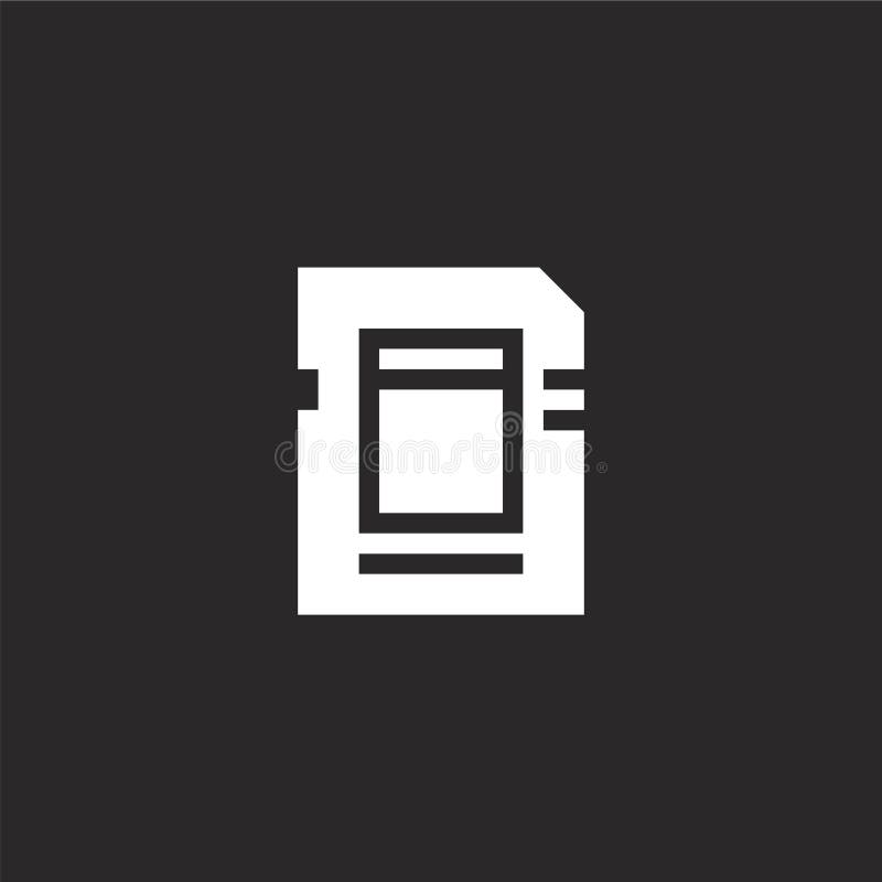 Memory Card Icon. Filled Memory Card Icon for Website Design and Mobile ...