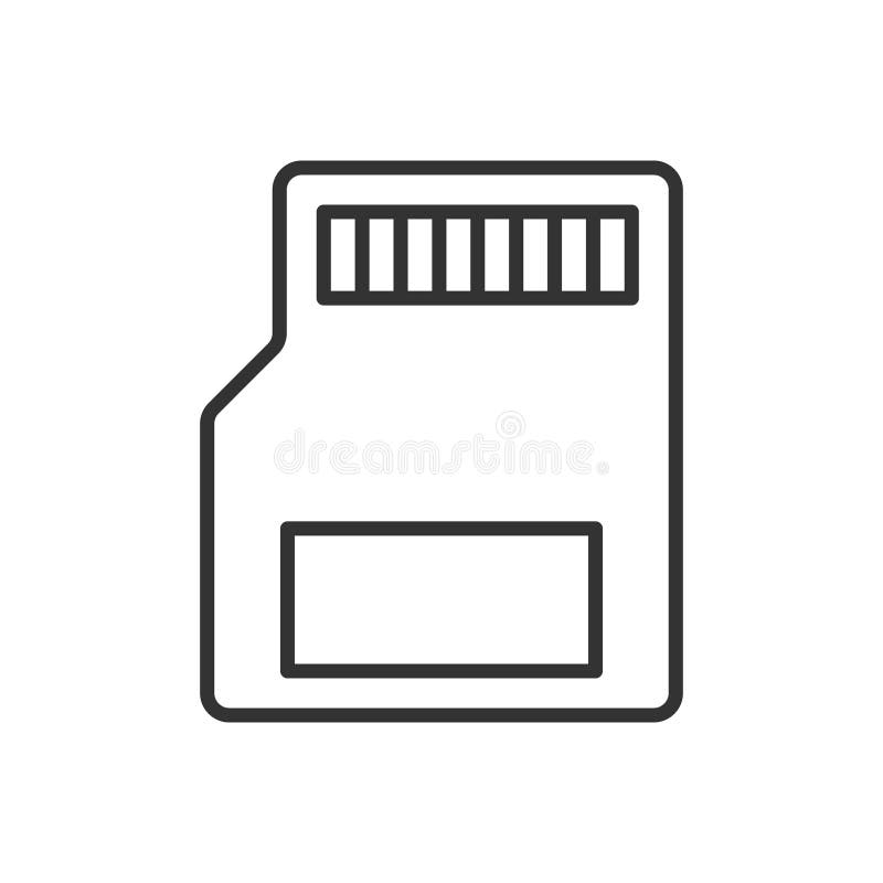 Memory Card Icon - Micro Sd Card Icon Stock Vector - Illustration of ...