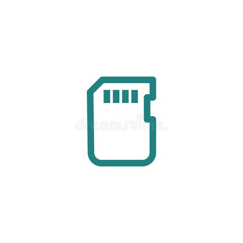 Memory Card Icon. Vector Illustration Decorative Background Design ...