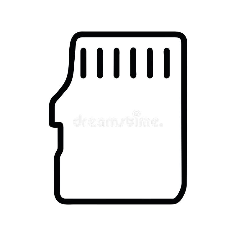 Memory card icon stock vector. Illustration of digital - 297676226
