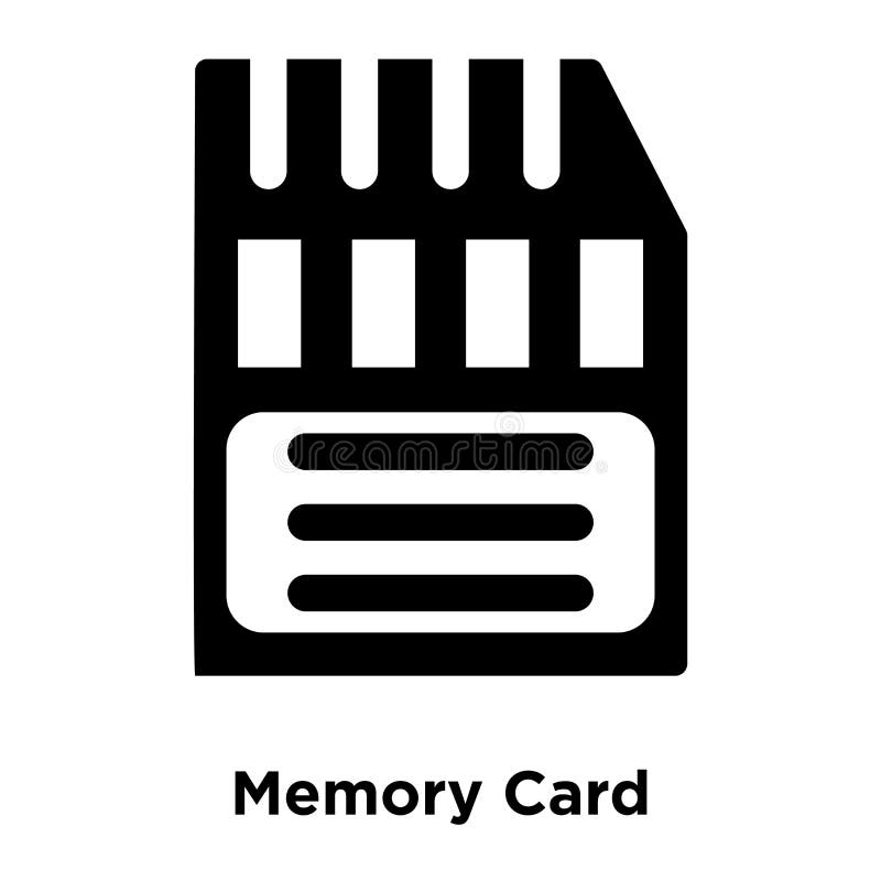 Memory Card Icon Vector Isolated on White Background, Logo Concept of ...