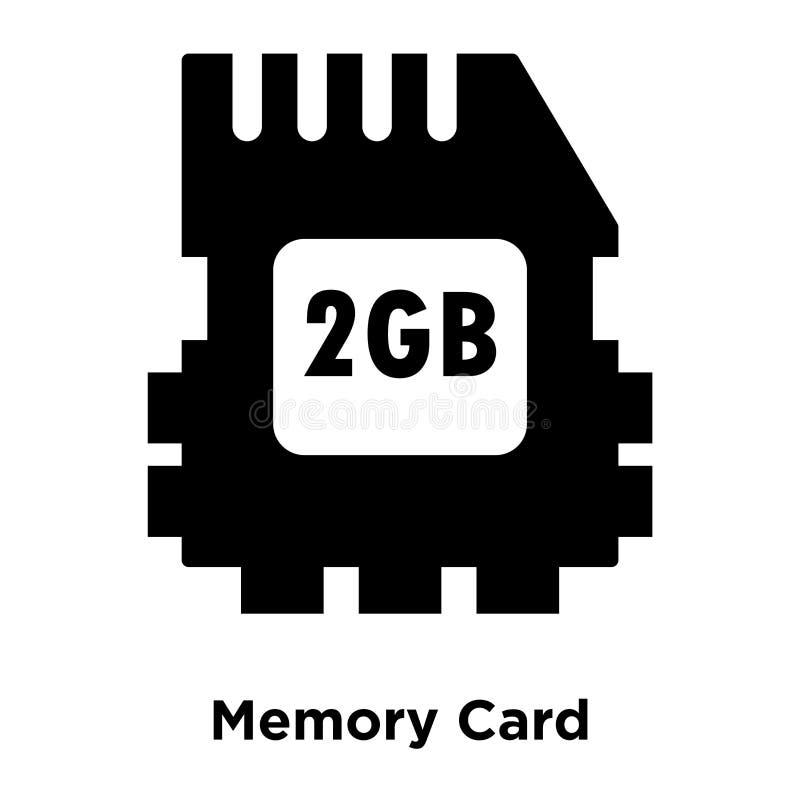 Memory Card Icon Vector Isolated on White Background, Logo Concept of ...