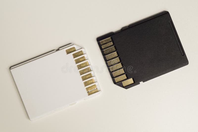 Memory Cards Isolated on White Background. Sd Card and Copy Space Stock ...