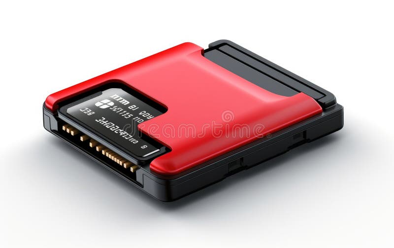 Memory Card Reader on a White Background Stock Illustration ...