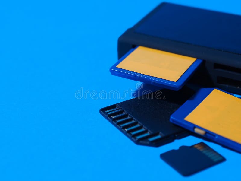 Memory Card Reader. Security of Personal Data Stock Image - Image of ...
