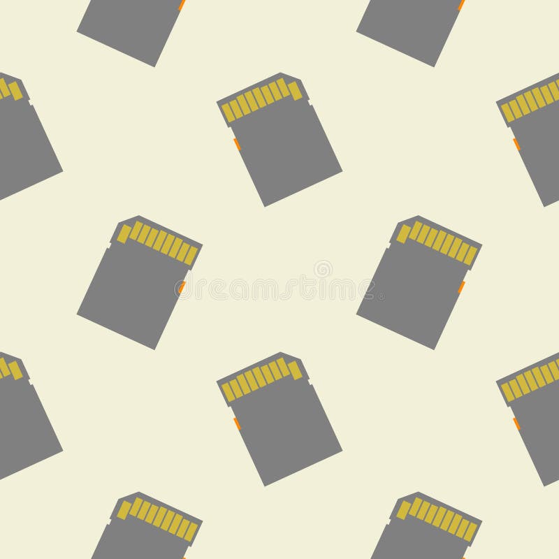Memory Card or Sd Cardseamless Pattern Vector Illustration Stock Vector ...
