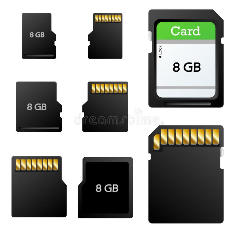 SD Memory Cards stock vector. Illustration of flash, micro - 59468076