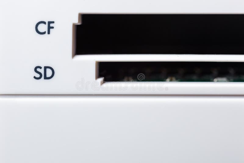 Memory card slot close up stock photo. Image of universal - 73882836