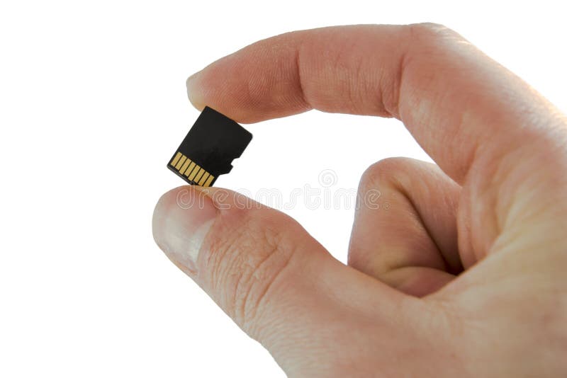 One Memory Sd Card Black Isolated Stock Photo - Image of gigabyte ...