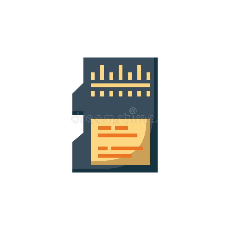 Memory Card Vector Icon. Computer Component Icon Flat Style. Perfect ...