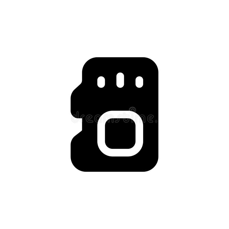 Memory Card Vector Icon. Computer Component Icon Solid Style. Perfect ...