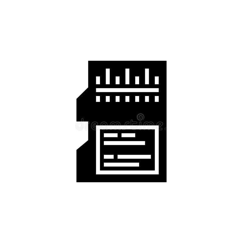 Memory Card Vector Icon. Computer Component Icon Solid Style. Perfect Use for Logo, Presentation ...