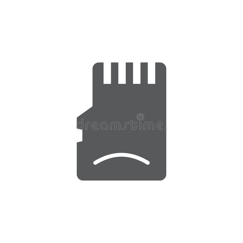 Memory Card Vector Icon Symbol Storage Isolated on White Background ...