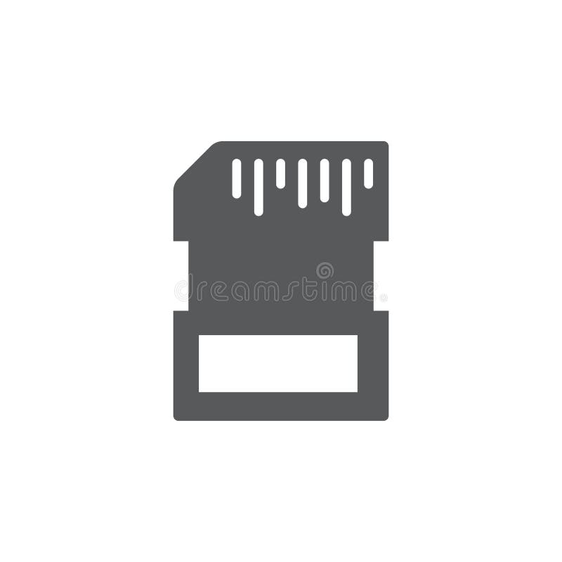Memory Card Vector Icon Symbol Storage Isolated on White Background ...