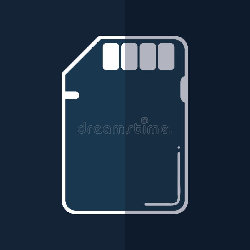 Memory Card. Vector Illustration Decorative Design Stock Vector ...