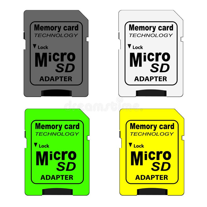 Memory Card in Vector on White Background Editorial Stock Image ...