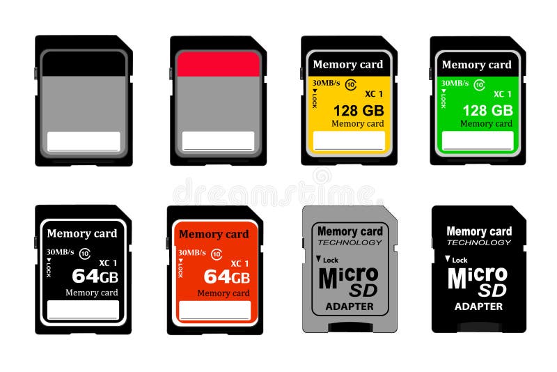 Memory card stock vector. Illustration of professional - 60201129