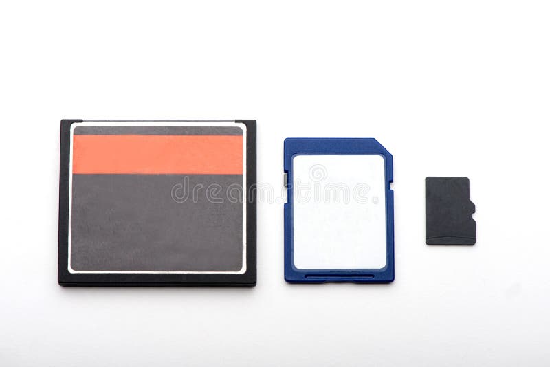 Memory Card on White Background. Data Storage Stock Image - Image of ...
