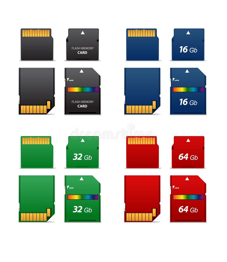 SD Memory Cards stock vector. Illustration of flash, micro - 59468076