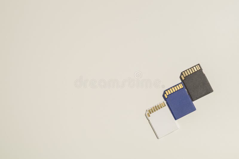 Memory Cards Isolated on White Background. Sd Card and Copy Space Stock ...