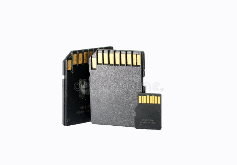 Memory Cards with Several Types and Capacities Stock Image - Image of ...