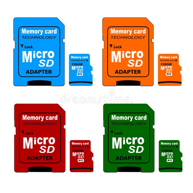 Memory Card in Vector on White Background Editorial Photography ...