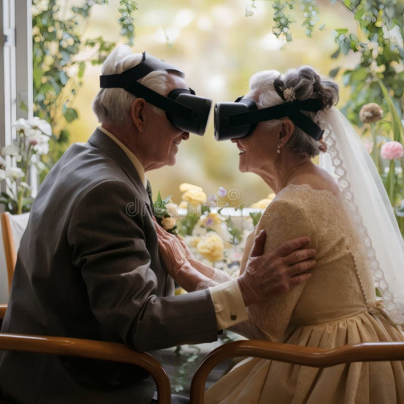 Memory Care Facility Using VR Reminiscence Therapy, Elderly Couple ...